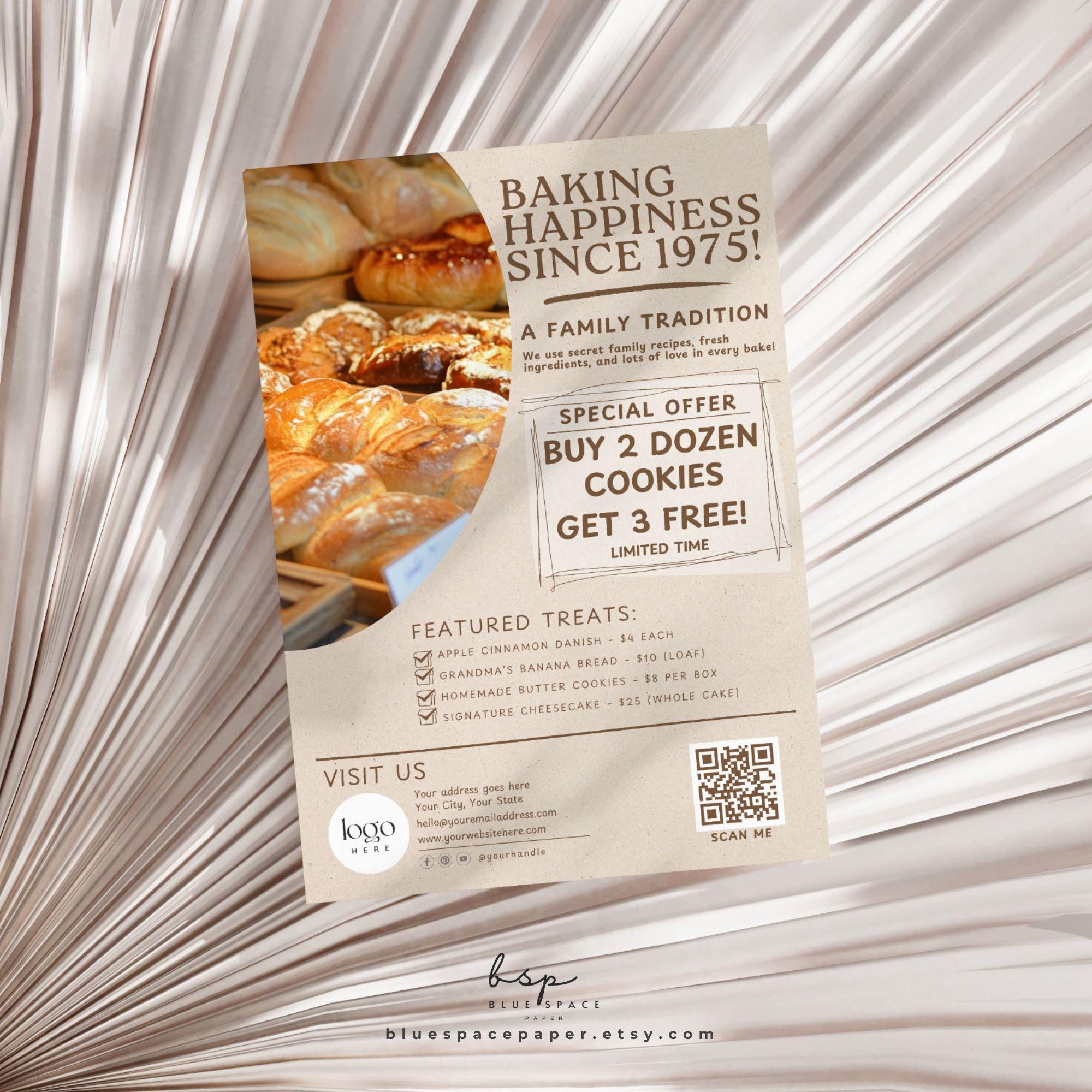 Bakery Price List Flyer, Home Bakery Flyer, Bakeshop Sale Flyer, Bake ...