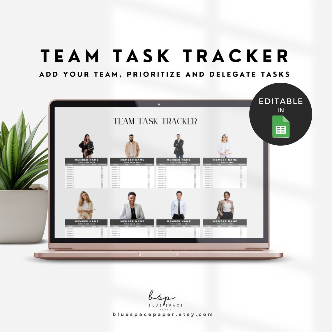 Team Task Tracker, Project Management Template, Priority Matrix, Team ...