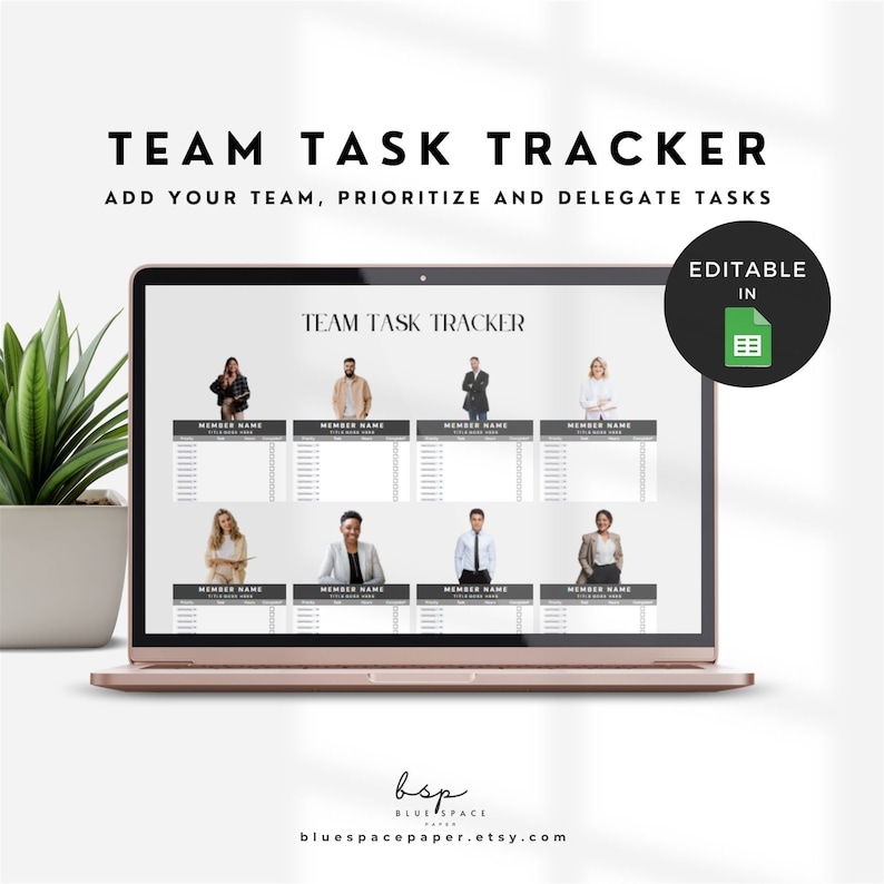 Team Task Tracker, Project Management Template, Priority Matrix, Team ...