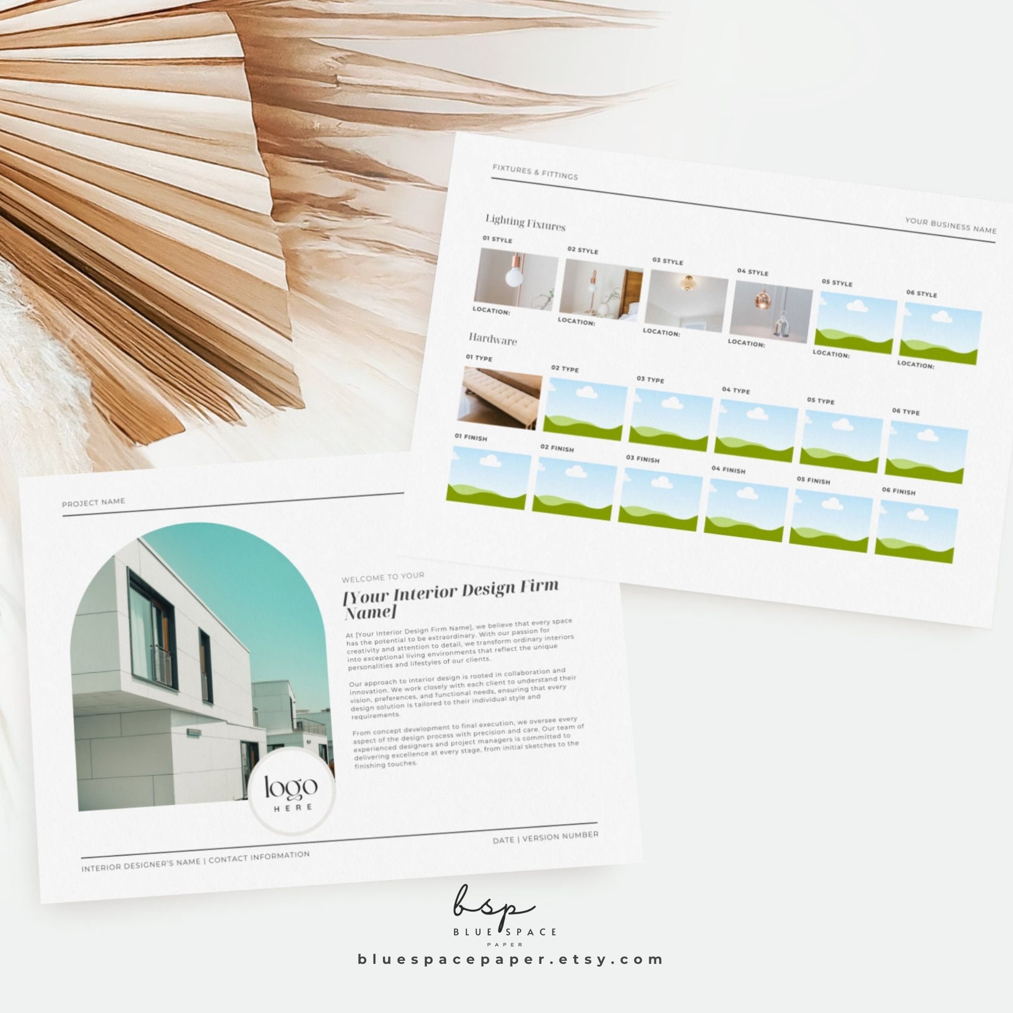 Interior Designer Finishes Template, Interior Design Presentation ...