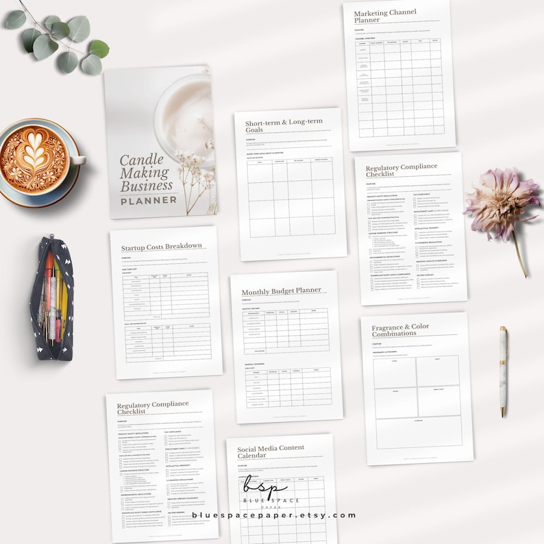 Candle Business Planner, Candle Making Business Planner, Scented Candle ...