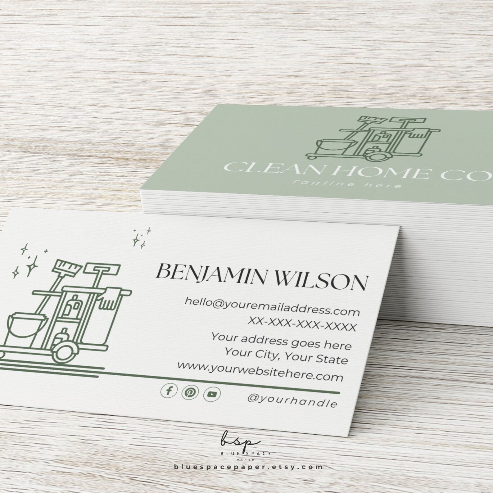 Cleaning Services Business Cards Template, House Cleaning Business ...