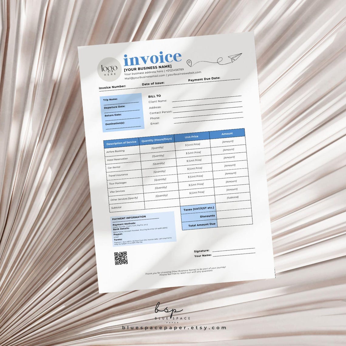 Travel Agency Templates Invoice, Travel Business Invoice Template ...