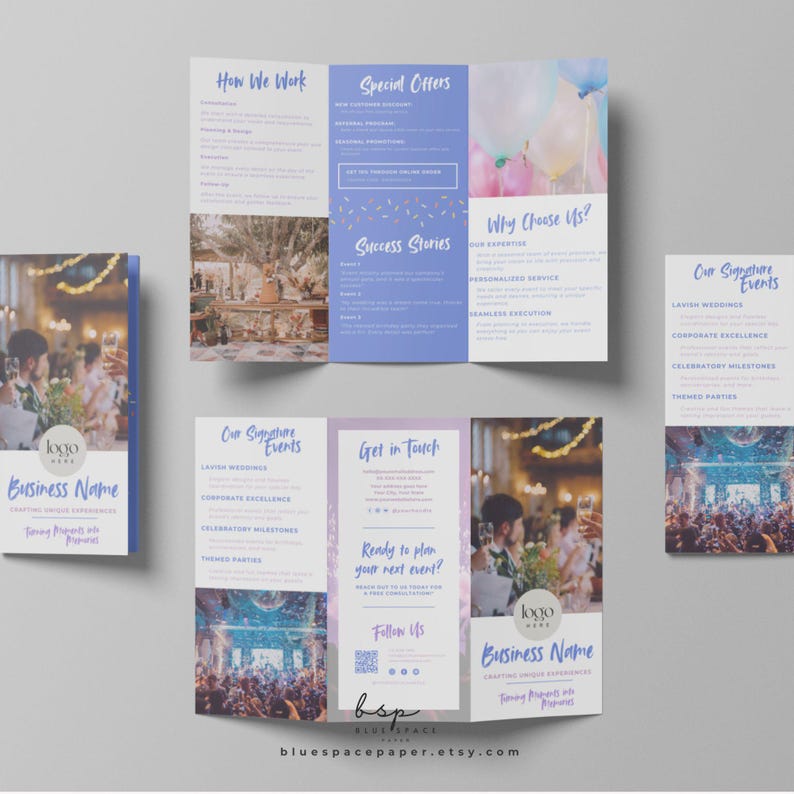Event Planner Brochure, Event Planner Price List, DIY Flyer Template ...