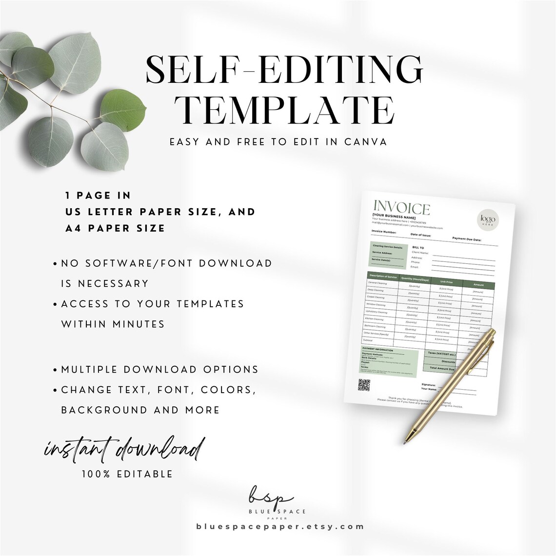 Cleaning Company Invoice Template, Commercial Cleaning Quote ...