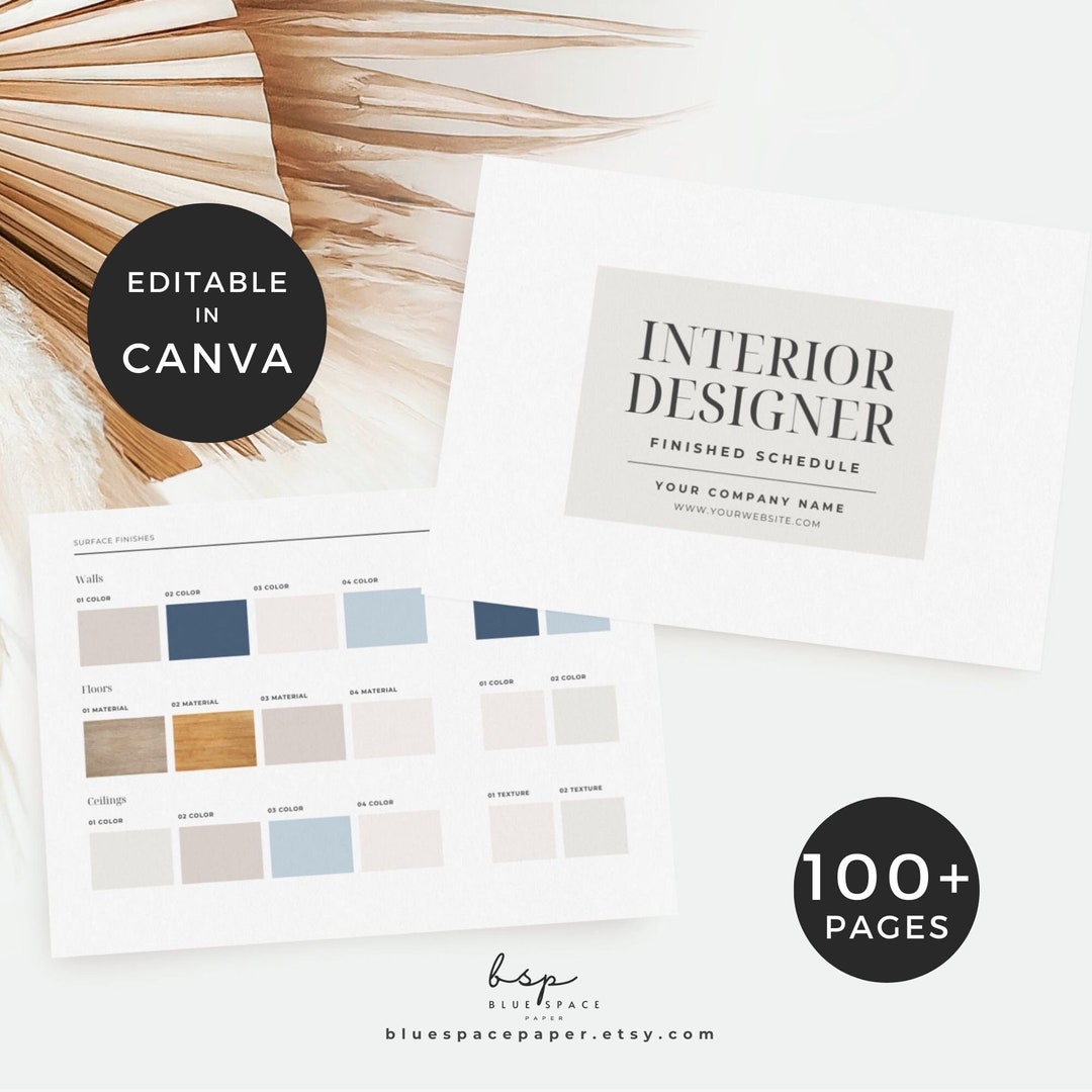 Interior Designer Finishes Template, Interior Design Presentation ...