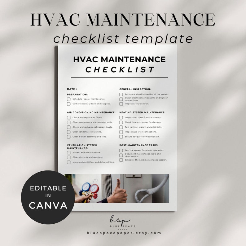 HVAC Maintenance Checklist, HVAC Maintenance Agreement, Air Conditioner ...