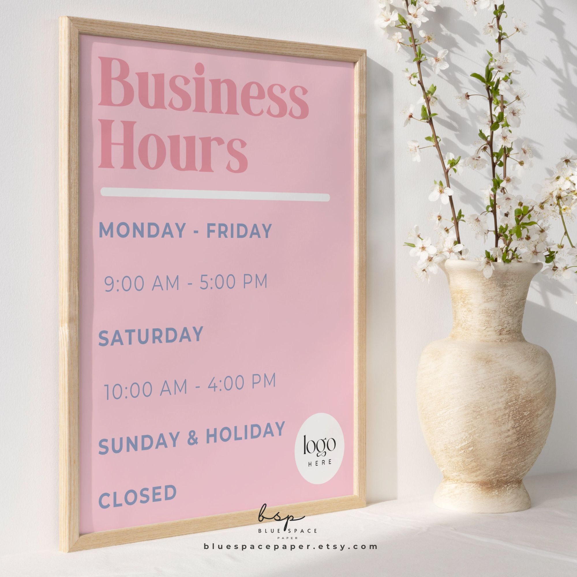 Business Hours Sign Editable Printable Template, Shop Opening Times ...