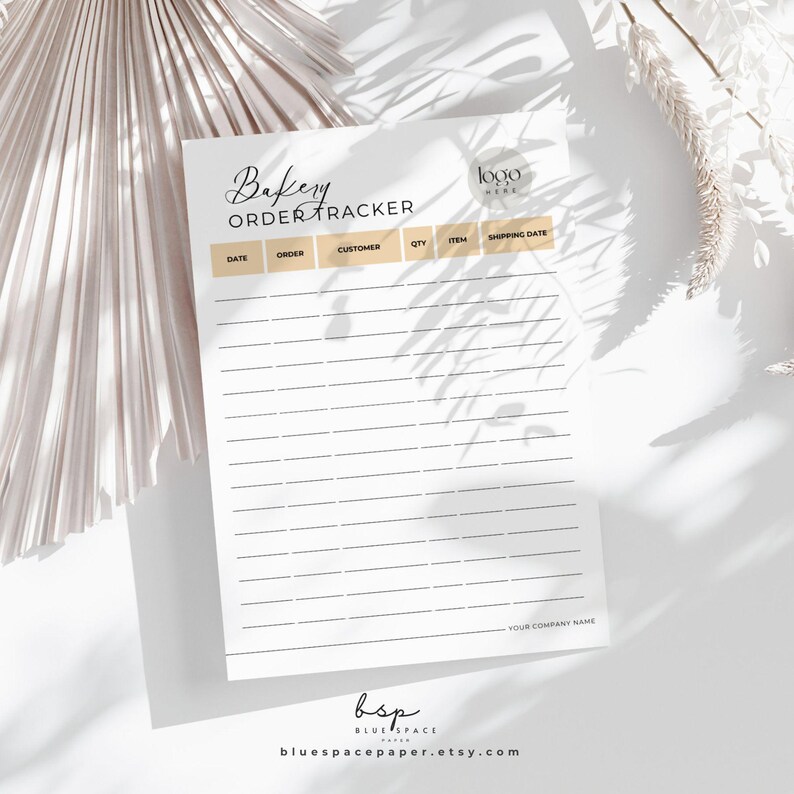 Bakery Order Tracker, Home Bakery Order List, Small Business Order ...