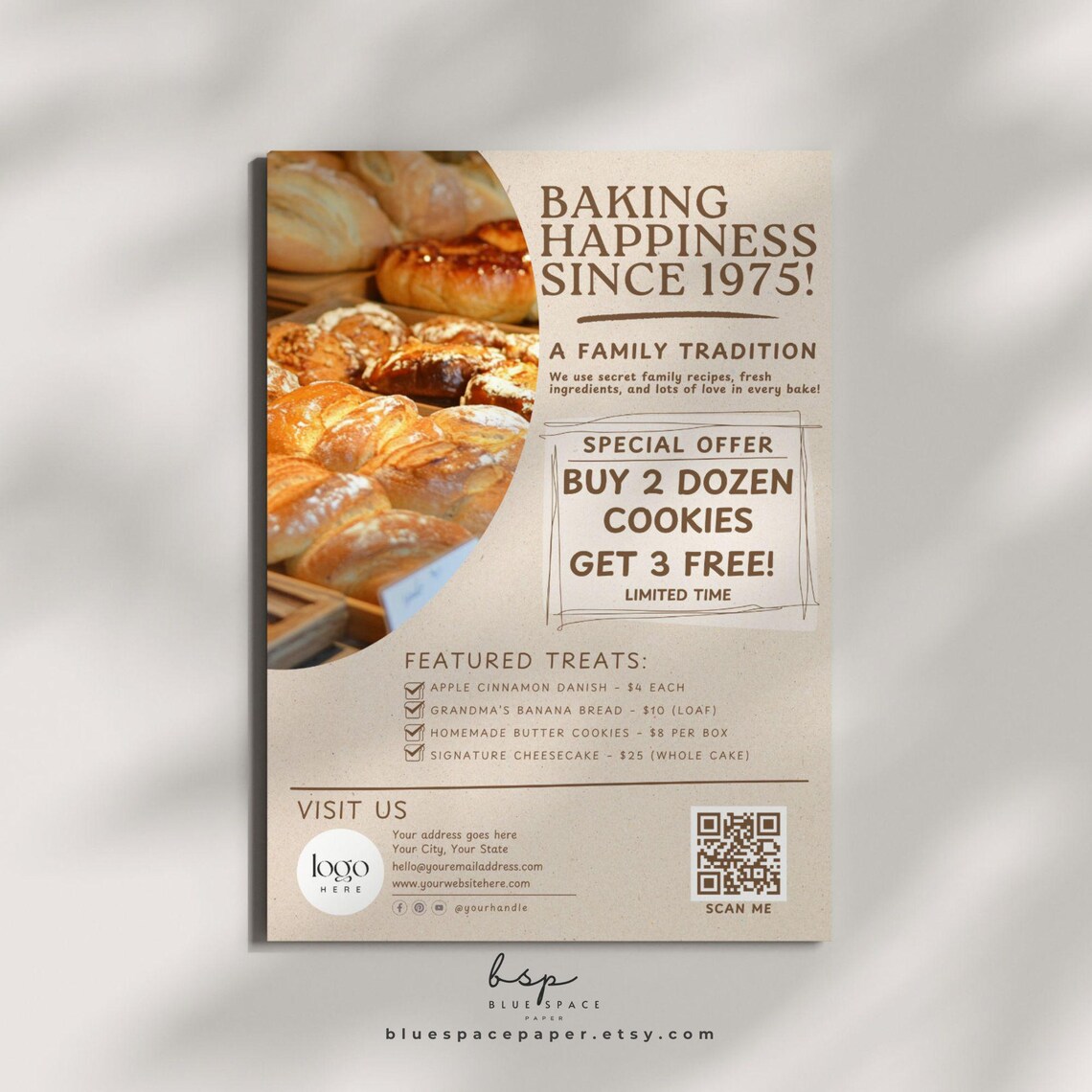 Bakery Price List Flyer, Home Bakery Flyer, Bakeshop Sale Flyer, Bake ...