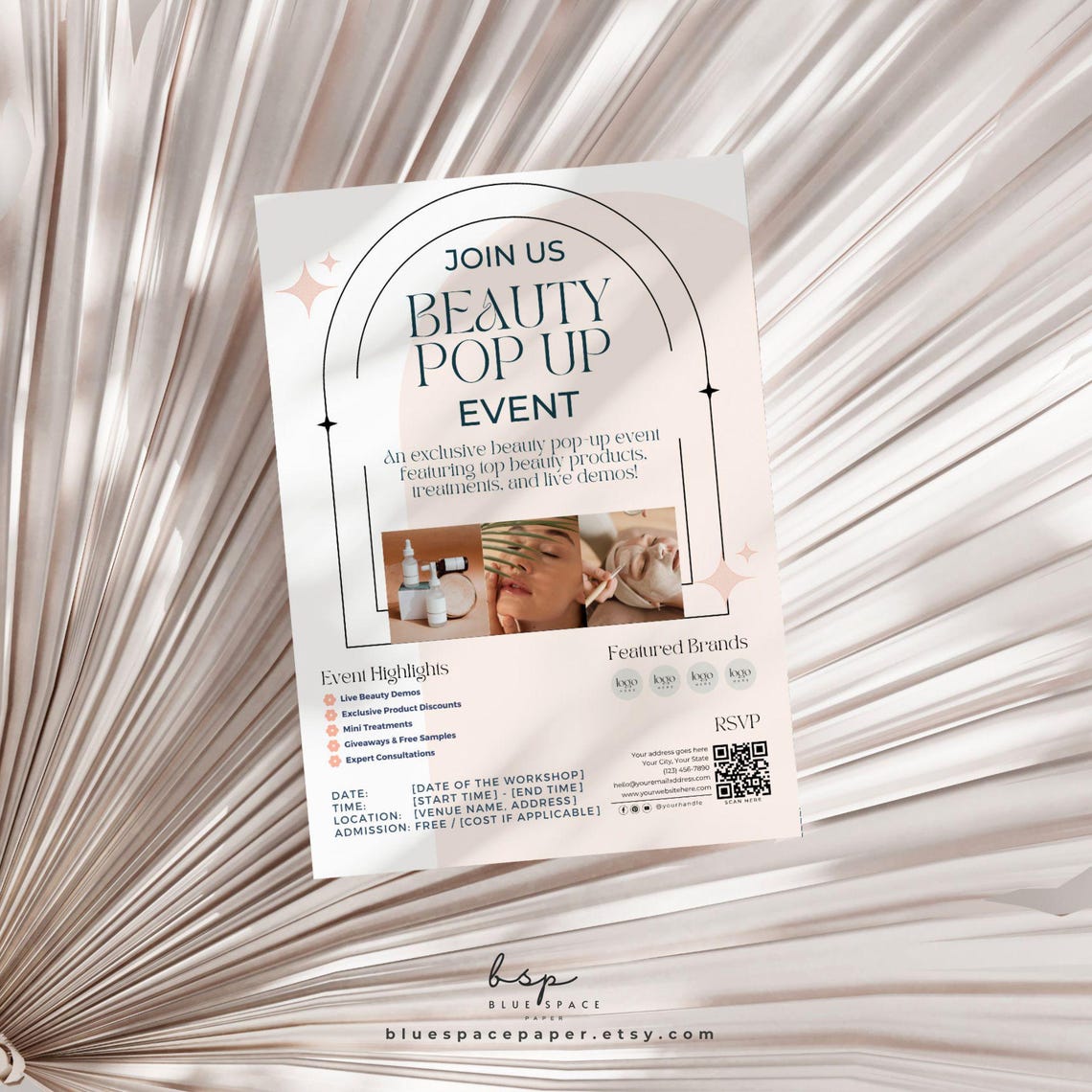 Beauty Pop up Flyers, Pop up Shop Flyer, Boutique Branding Marketing ...