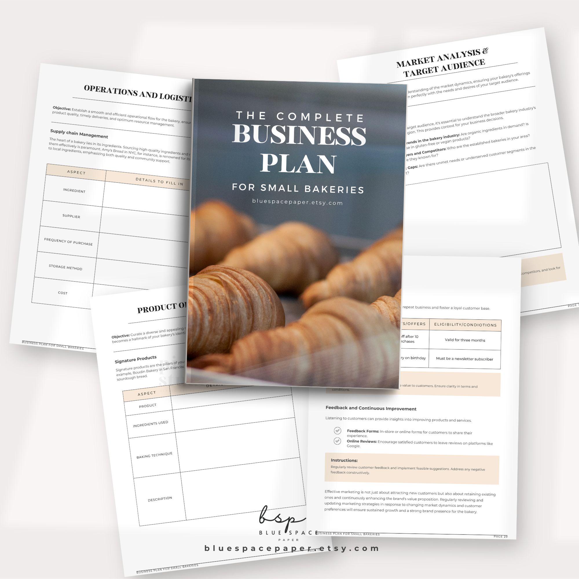 Home Bakery Business Plan, Small Bakery Start up Budget Template ...
