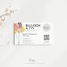 Business Card for Balloon Artist, QR Code Business Card, Colorful ...