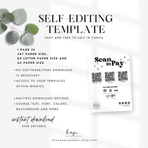 Forms of Payment Sign, Craft Show Payment Sign for Market, 3 QR Code ...