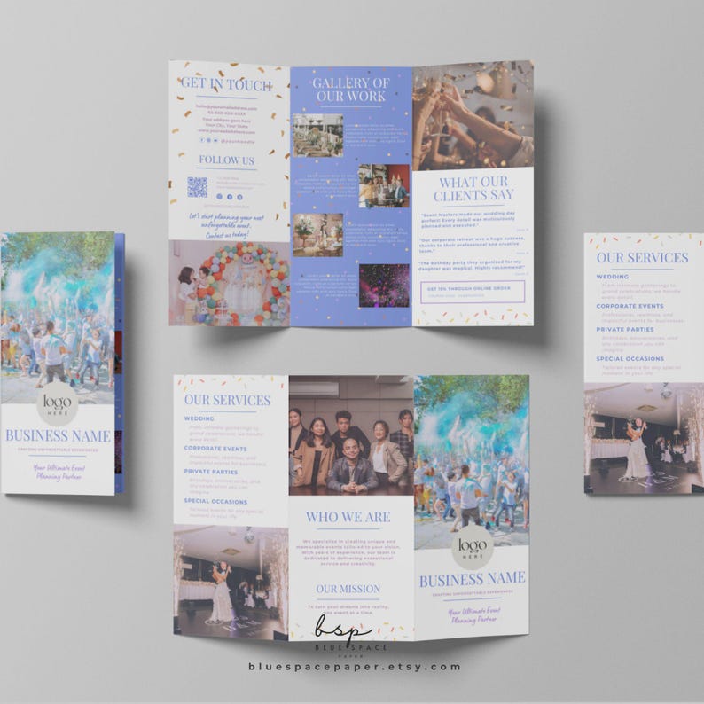 Event Planner Brochure, DIY Flyer Template, Trifold Pamphlet Template ...