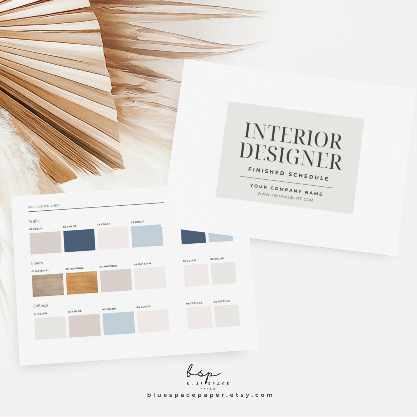 Interior Designer Finishes Template, Interior Design Presentation ...
