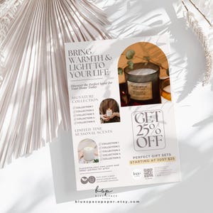 Candle Business Flyer, Soy Wax Candle Flyer, DIY Flyer Template Canva ...