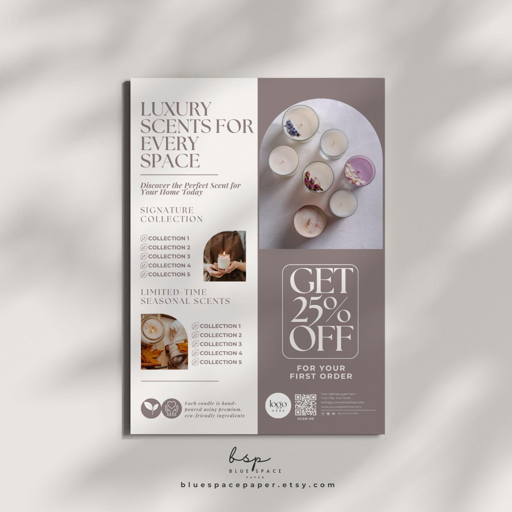 Candle Business Flyer, Soy Wax Candle Flyer, Handmade Candle Making ...