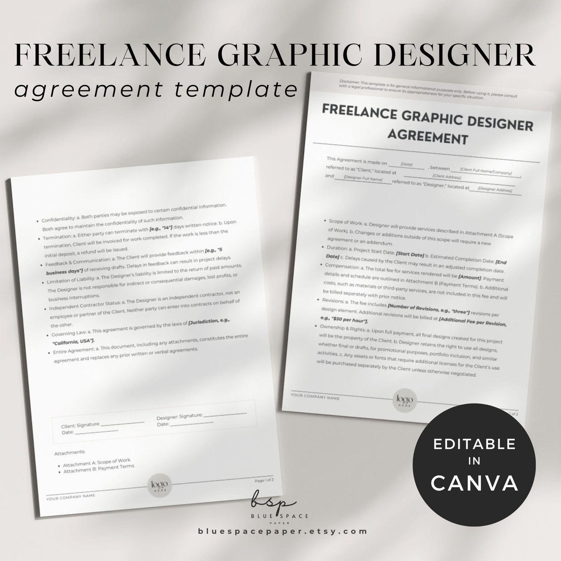 Freelance Graphic Designer Agreement, Graphic Design Services, Design ...