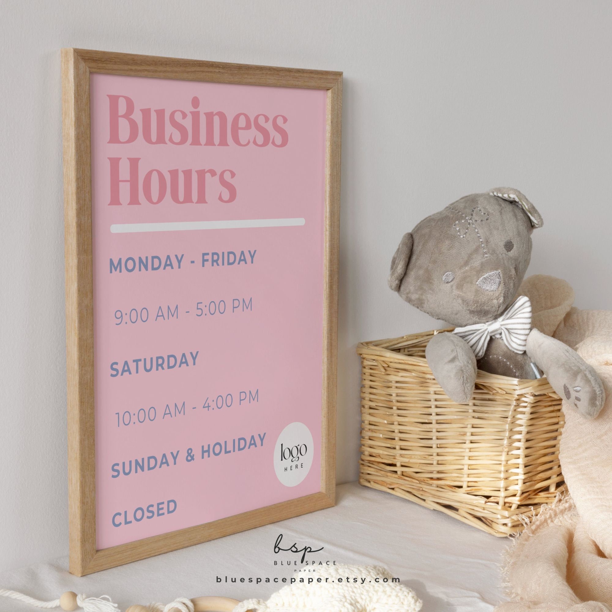 Business Hours Sign Editable Printable Template, Shop Opening Times ...