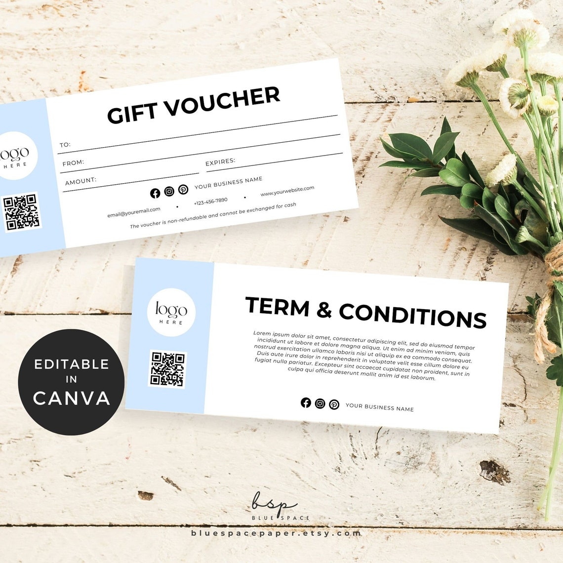 Cleaning Service Gift Certificate, Editable Gift Certificate Template ...