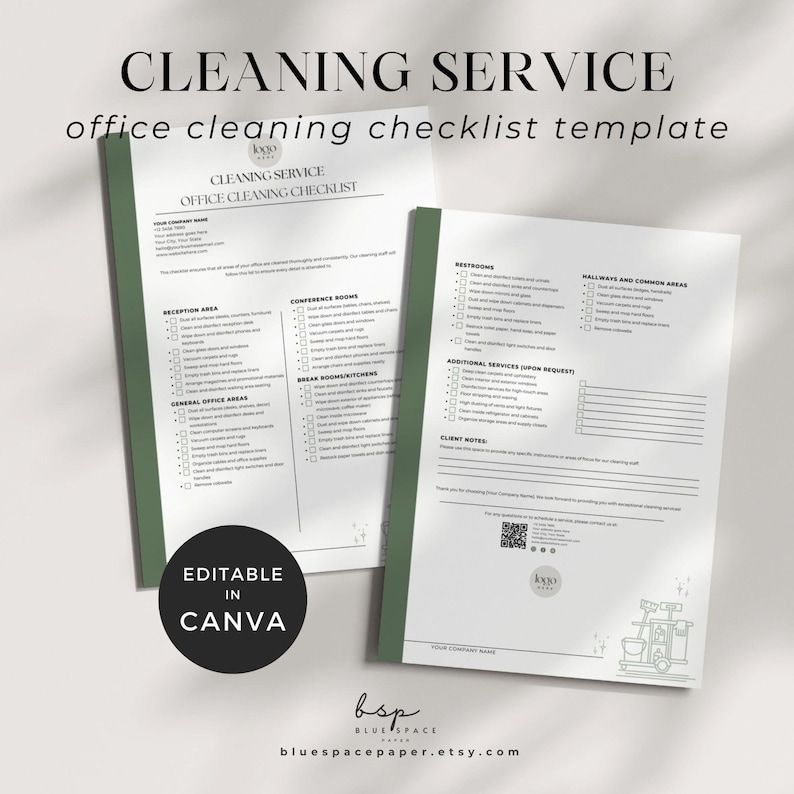 Office Cleaning Checklist, Professional Deep Cleaning Checklist ...