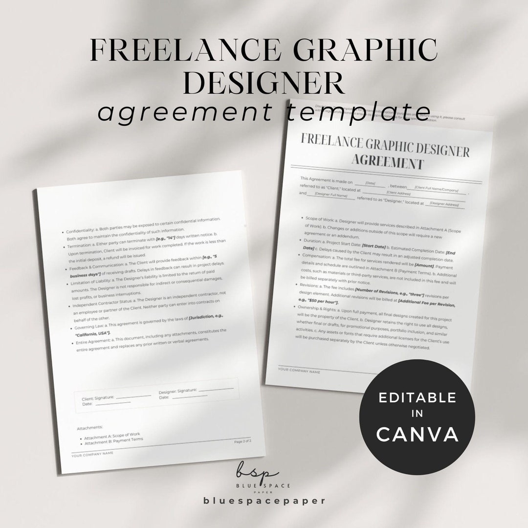 Freelance Graphic Designer Agreement, Graphic Design Contract, Design ...