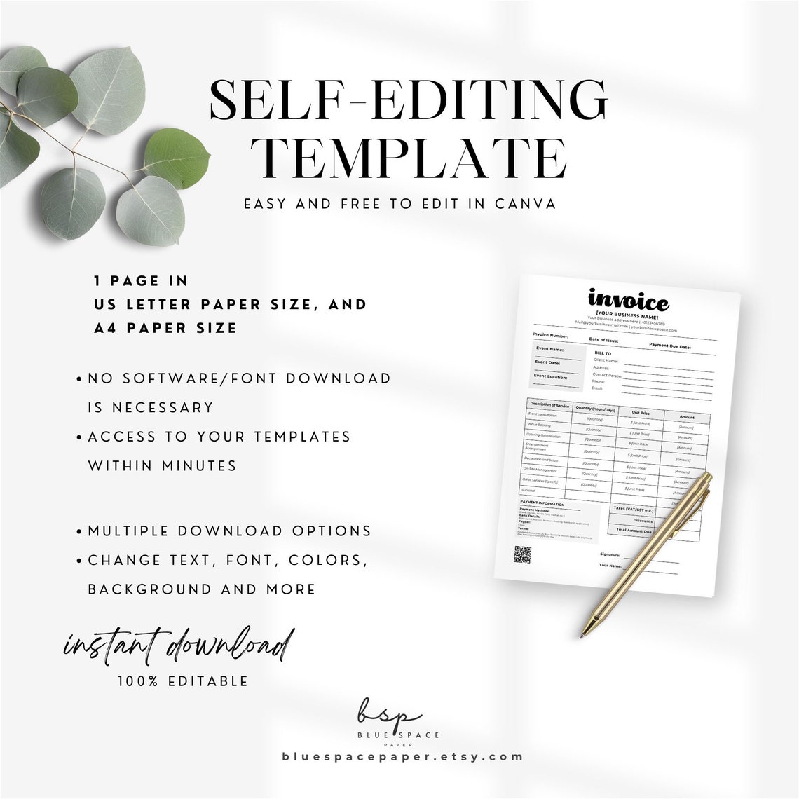 Event Planner Invoice, Event Planning Document, Event Decor Contract ...