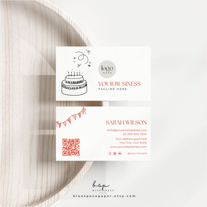 Business Card Template for Event Decorator, Event Decorating Business ...