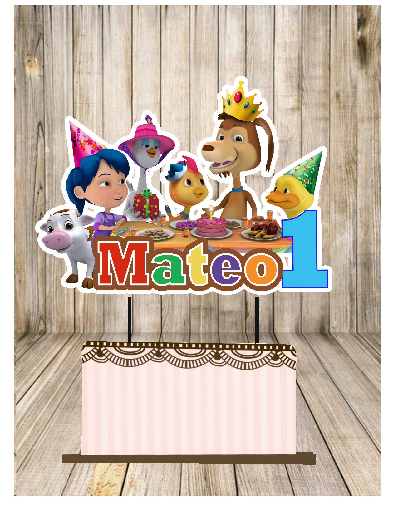 Imprimible Personalizado El perro Chocolo Cake Topper | Etsy