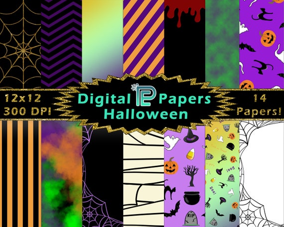 Halloween Digital Paper // Halloween Background // Halloween - Etsy