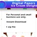Ice Cream Digital Paper // Digital Papers // Digital Background ...