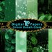 Green Glitter Bokeh Digital Paper // Glam // Digital Background ...