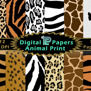 Animal Print Digital Paper // Digital Background // Animal Print // JPG ...