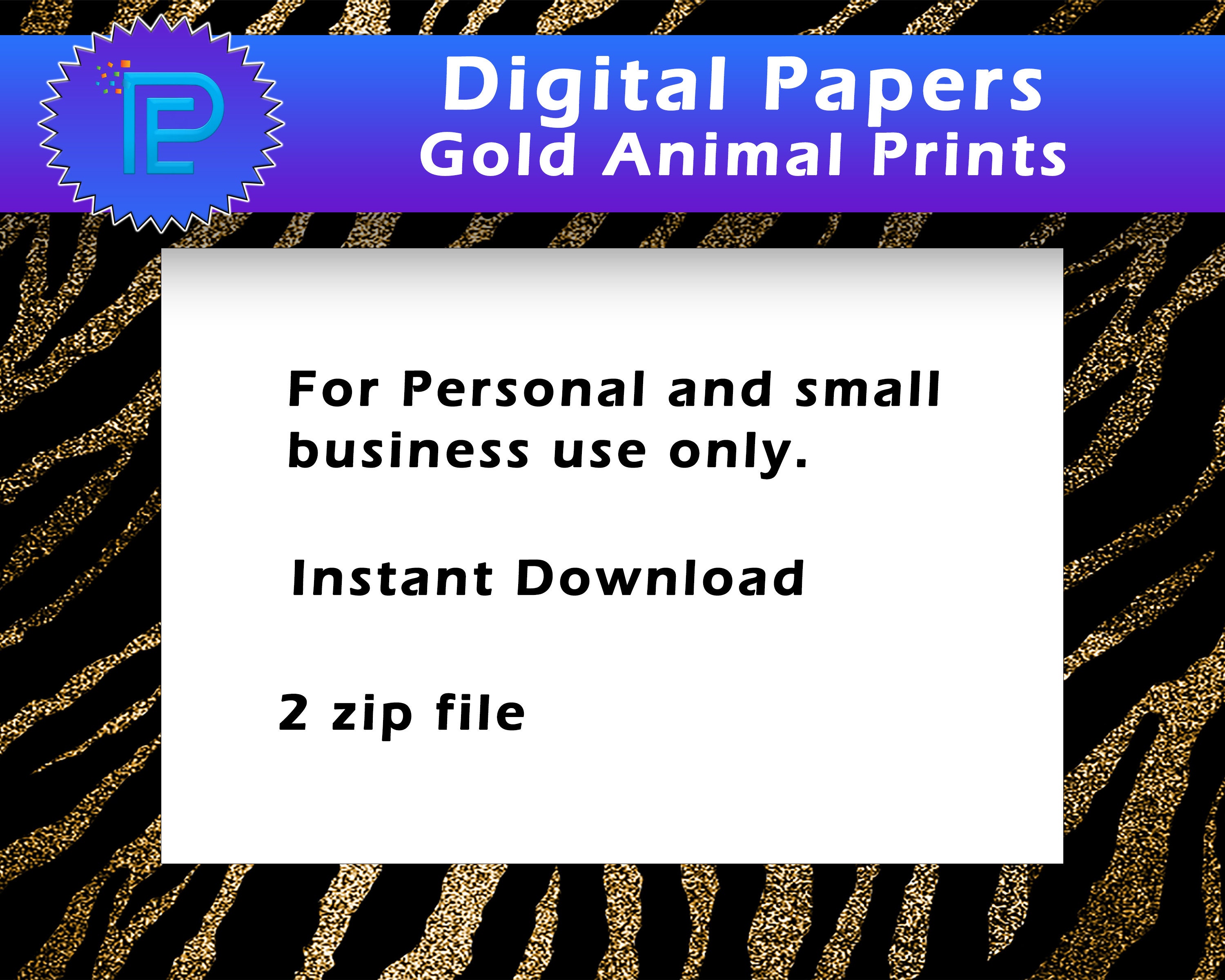Gold Animal Print Digital Paper // Gold Animal Print // Digital Papers ...