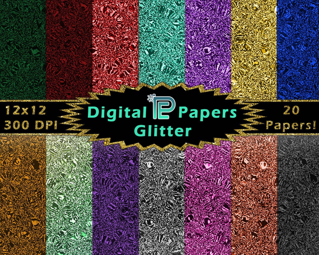 Glitter Digital Paper // Glitter Paper // Glitter Digital Backgrounds ...