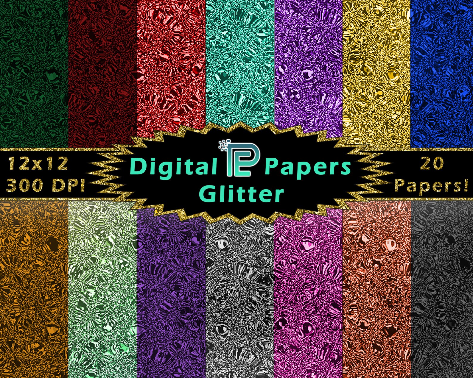 Glitter Digital Paper // Glitter Paper // Glitter Digital Backgrounds ...