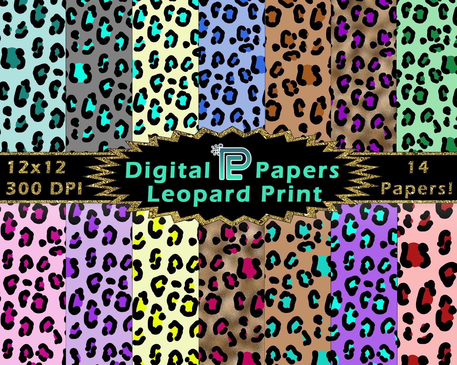 Leopard Print Digital Paper // Leopard Digital Paper // Leopard Print ...