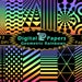 Rainbow Geometric Digital Paper // Digital Background // JPG // JPEG ...