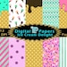 Ice Cream Digital Paper // Digital Papers // Digital Background ...