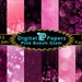 Pink Glitter Bokeh Digital Paper // Glam // Digital Background ...