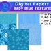 Baby Blue Texture Digital Paper Pack // Clipart // Instant Download ...