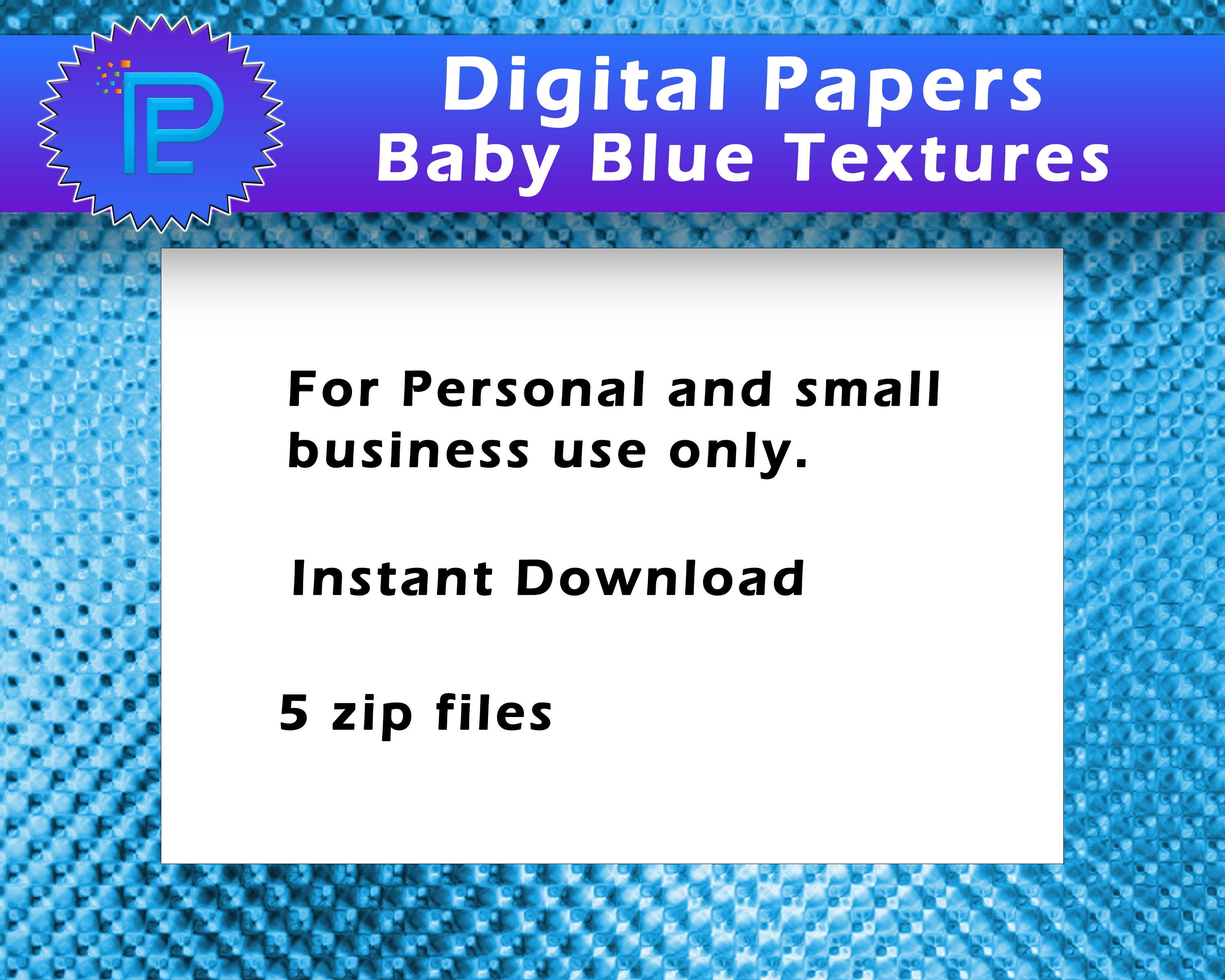 Baby Blue Texture Digital Paper Pack // Clipart // Instant Download ...