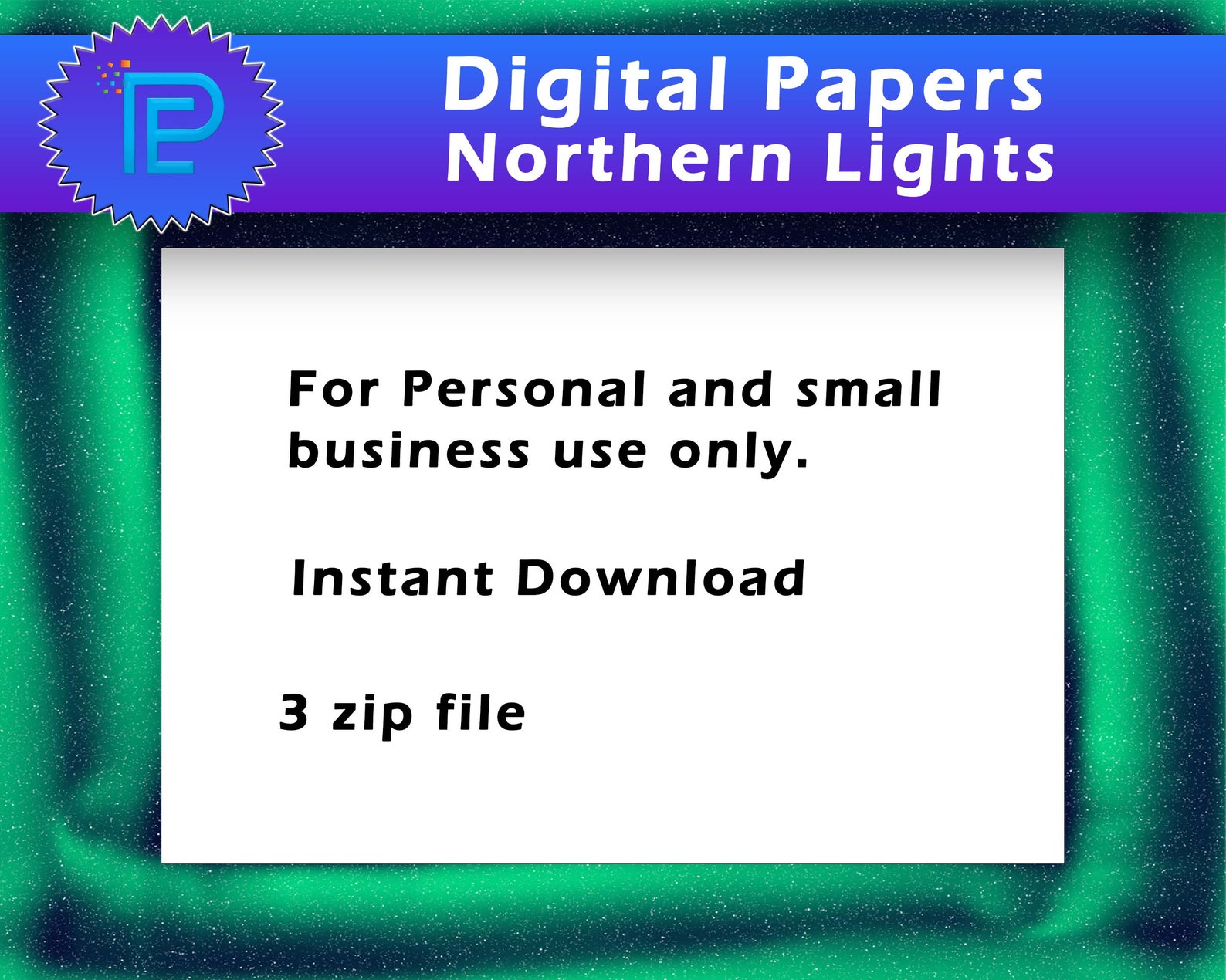Northern Lights Digital Paper // Digital Papers // Digital Background ...