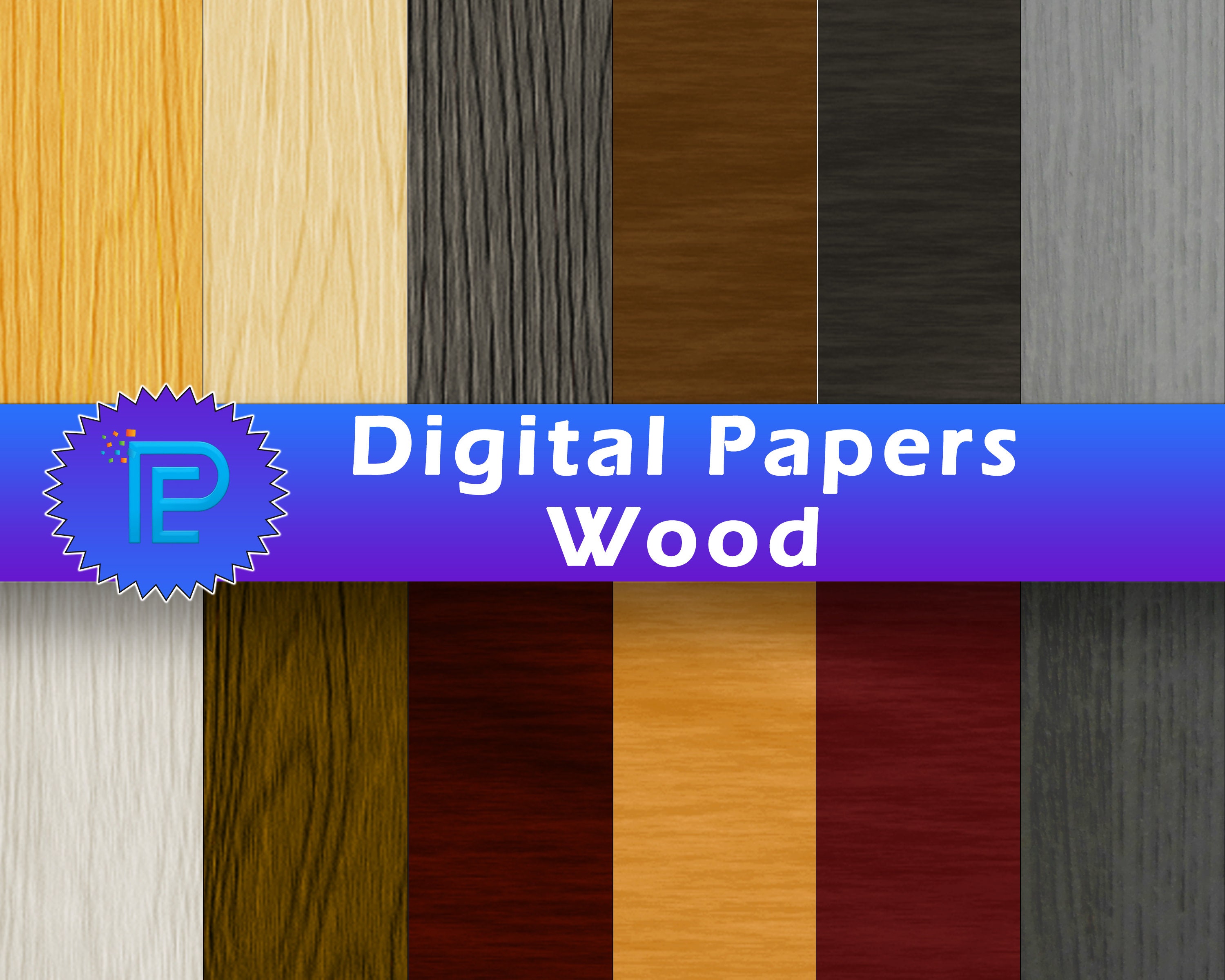 Wood Digital Paper // Wood Texture // Digital Paper // Digital ...