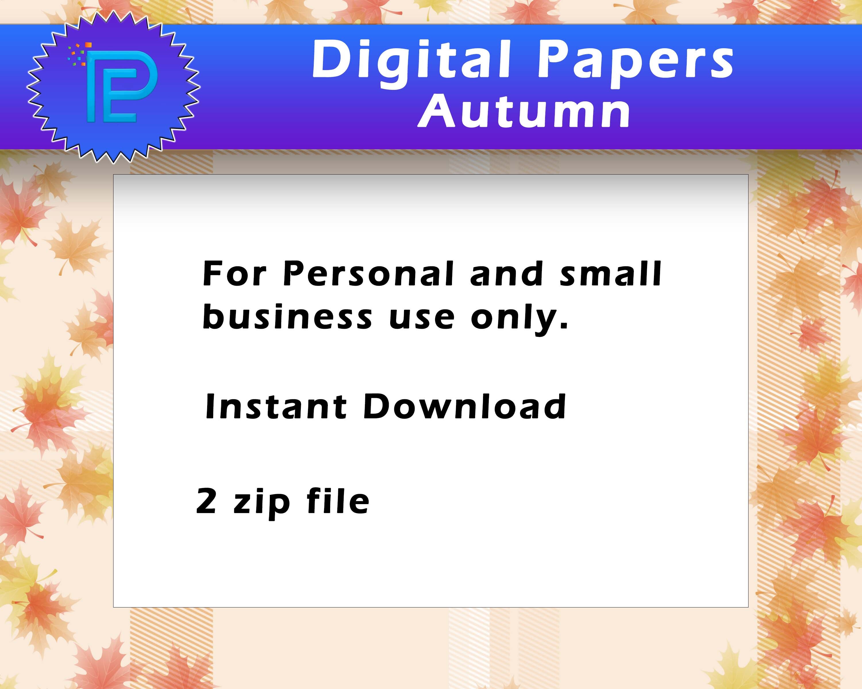 Fall Digital Paper // Autumn Digital Paper // Digital Paper Pack ...