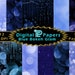 Blue Glitter Bokeh Digital Paper // Glam // Digital Background ...