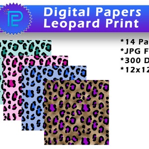 Leopard Print Digital Paper // Leopard Digital Paper // Leopard Print ...