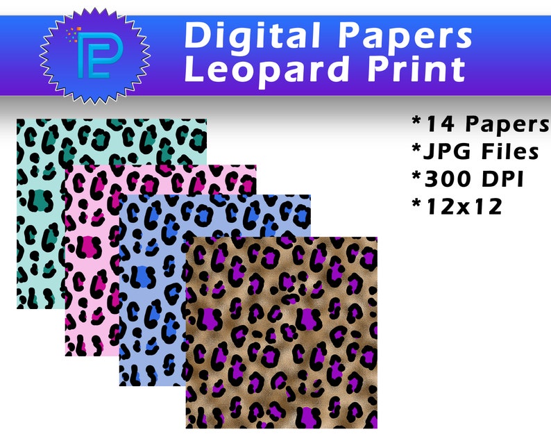 Leopard Print Digital Paper // Leopard Digital Paper // Leopard Print ...