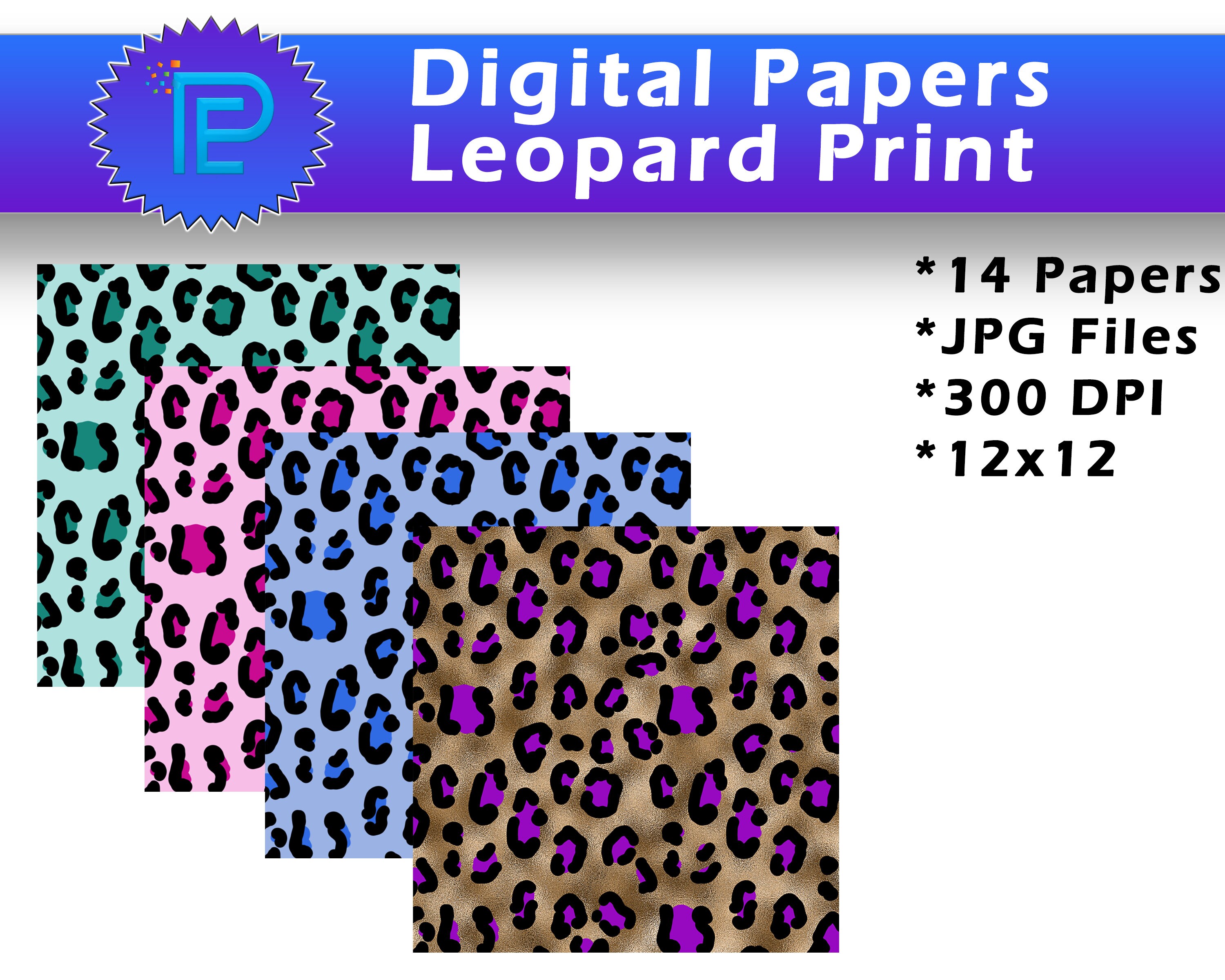 Leopard Print Digital Paper // Leopard Digital Paper // Leopard Print ...